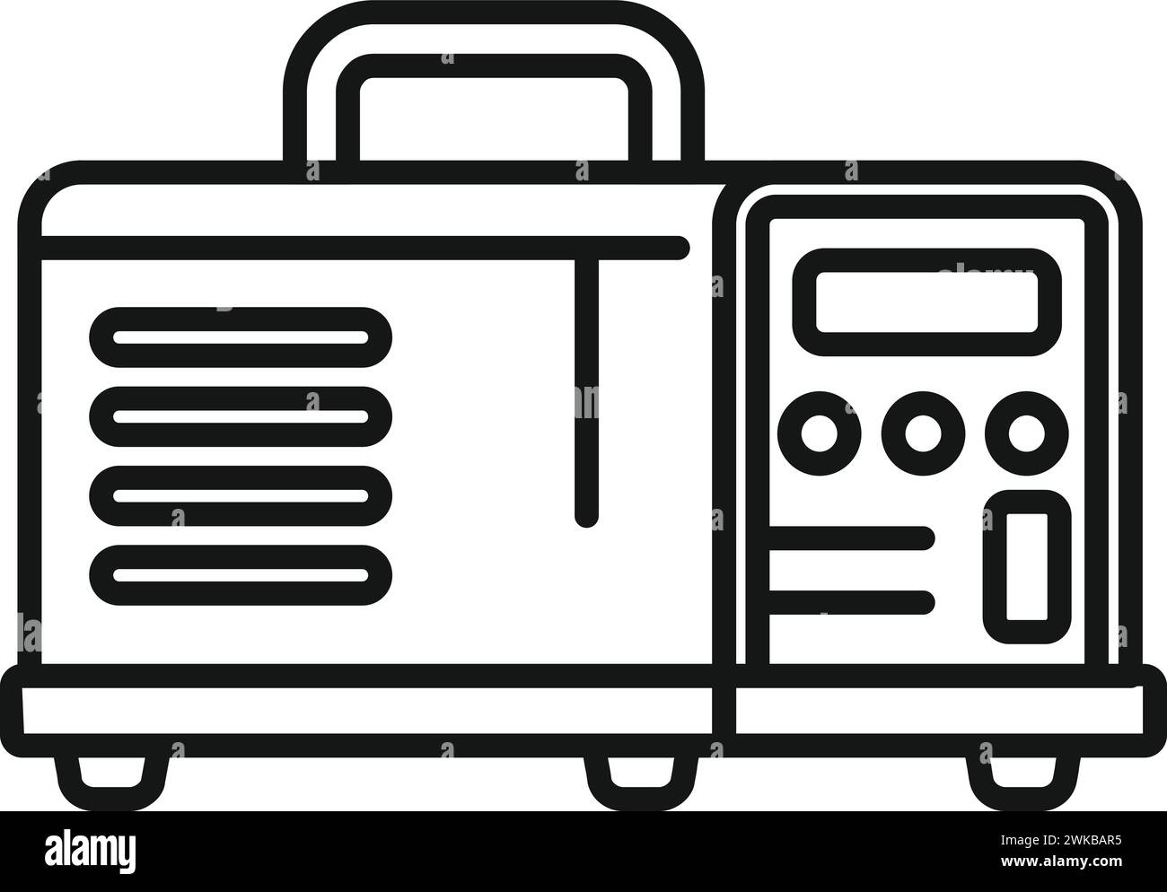 Converter power charge icon outline vector. Heat house. Light module ...
