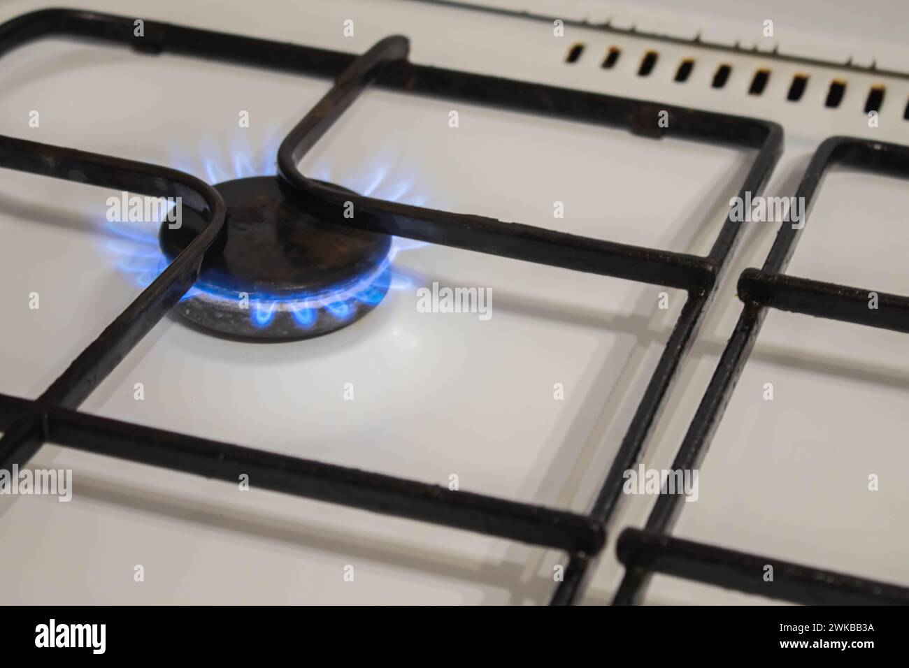 one burner gas stove close-up Stock Photo - Alamy