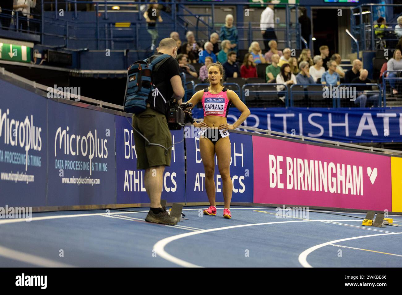 Birmingham, 18 February 2024, 200m Women Heats- Lois Garland, Credit ...