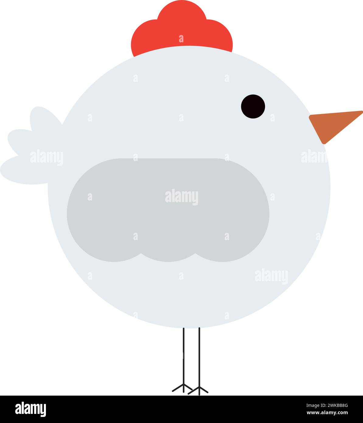 Colored cute chicken character Vector Stock Vector Image & Art - Alamy
