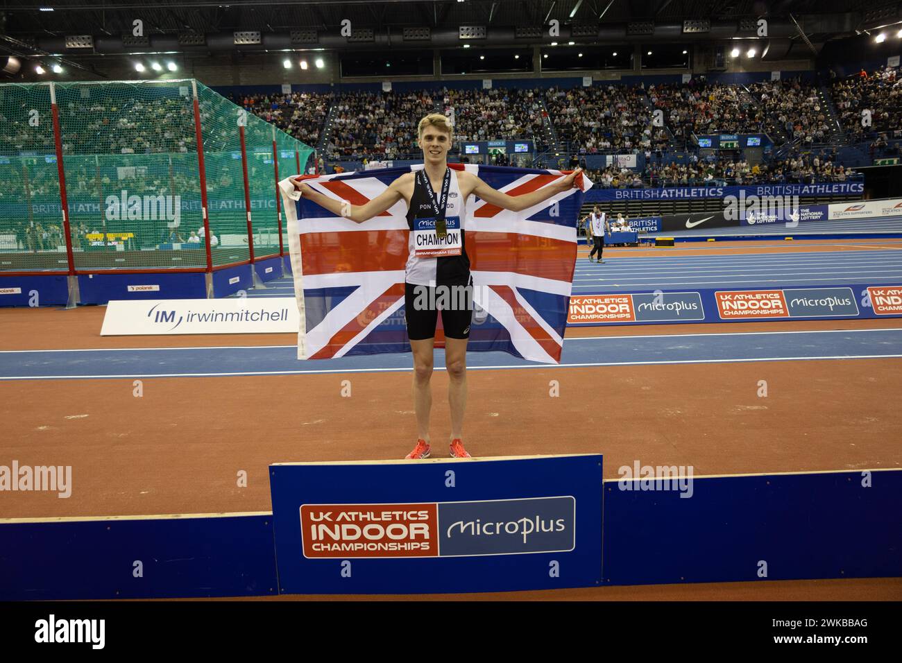 Birmingham, 18 February 2024, COPELAND Piers, 1500m Men Podium Pictures ...