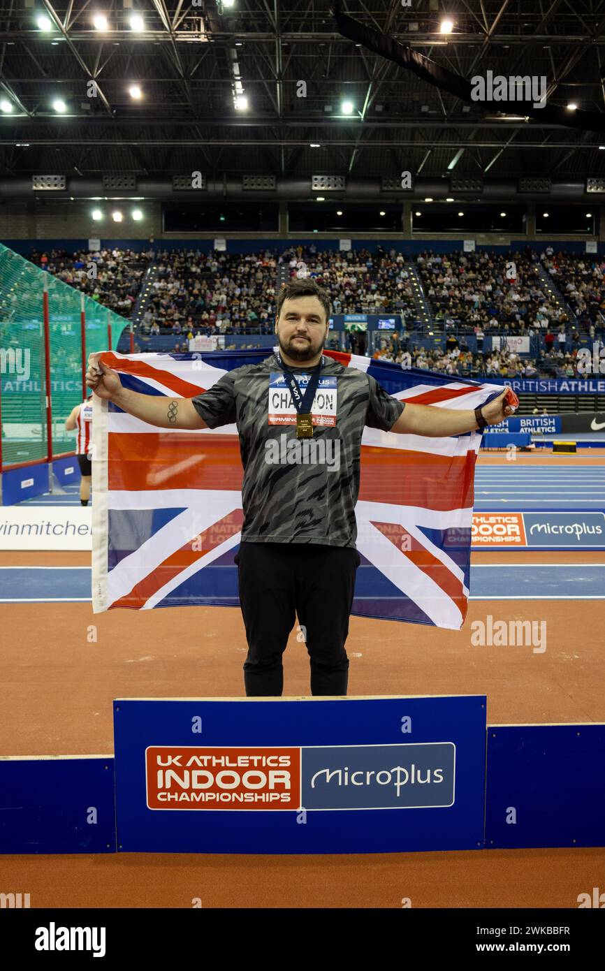 Birmingham, 18 February 2024, LINCOLN Scott, Shot Put Men Podium ...