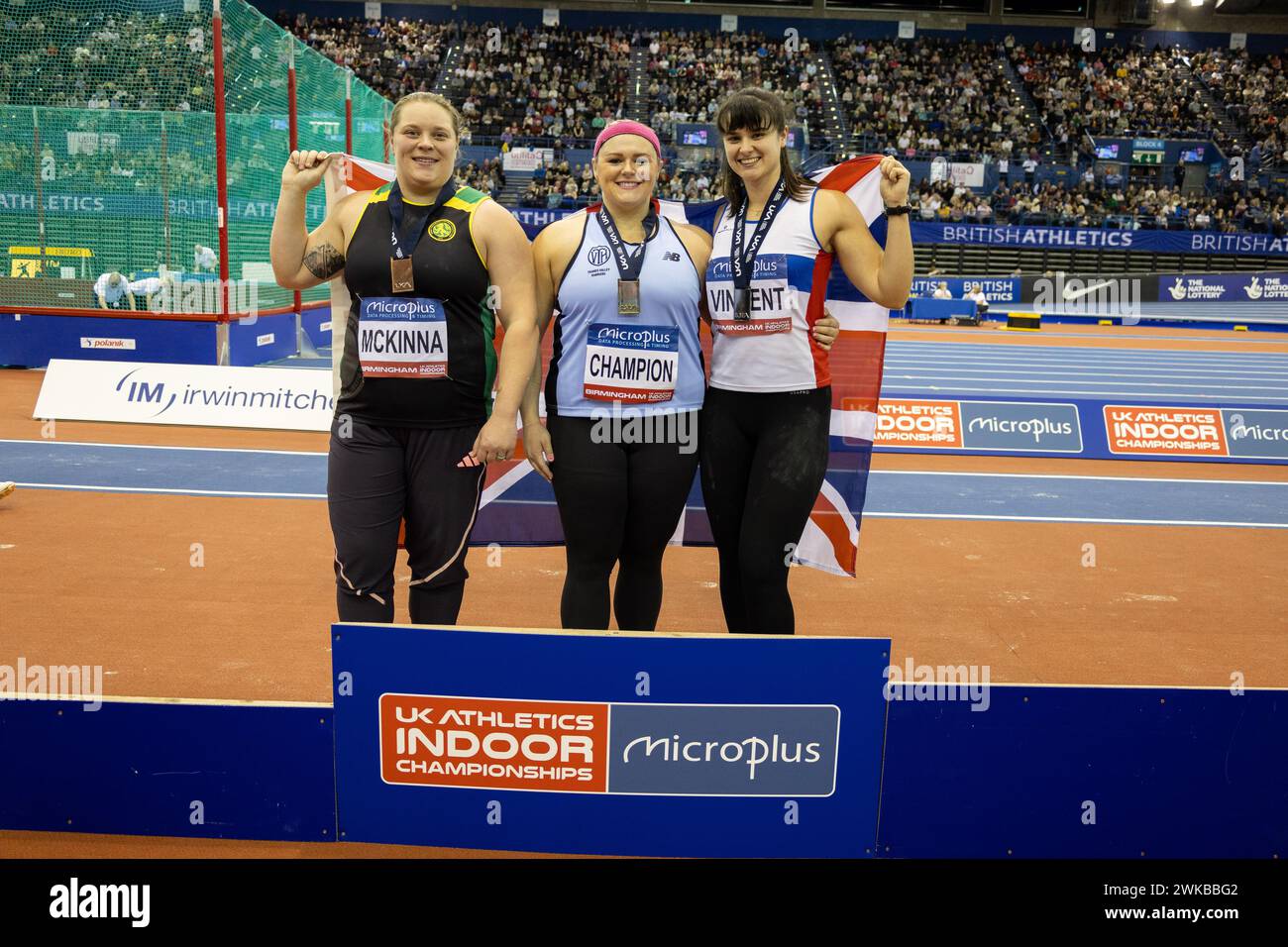 Birmingham, 18 February 2024, CAMPBELL Amelia, VINCENT Serena and ...