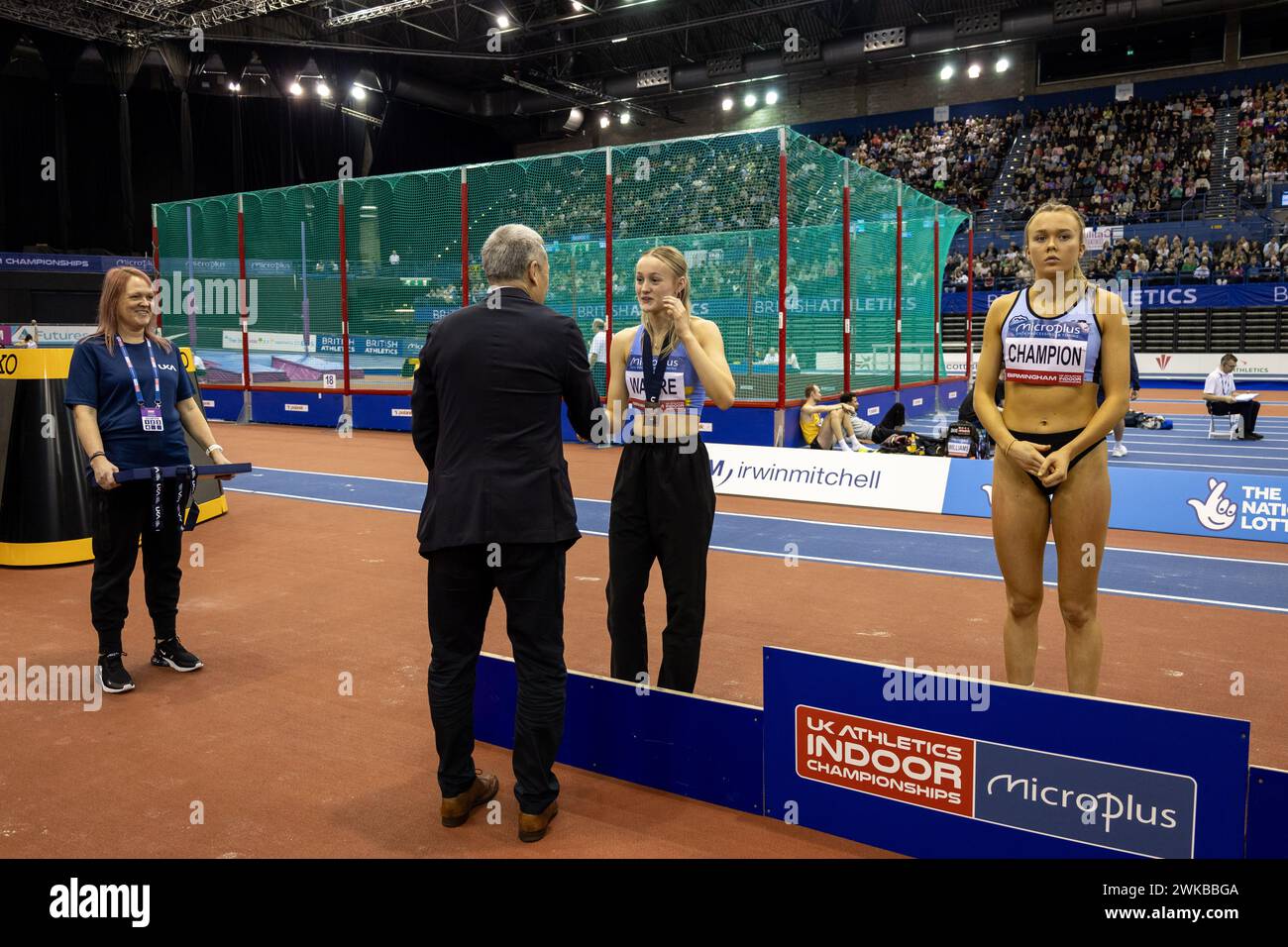 Birmingham, 18 February 2024, HULLAND Lily, OMITOWOJU Adelaide and ...