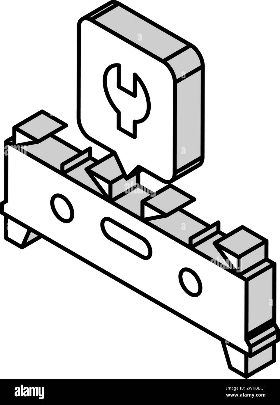 stove kitchen repair isometric icon vector illustration Stock Vector ...