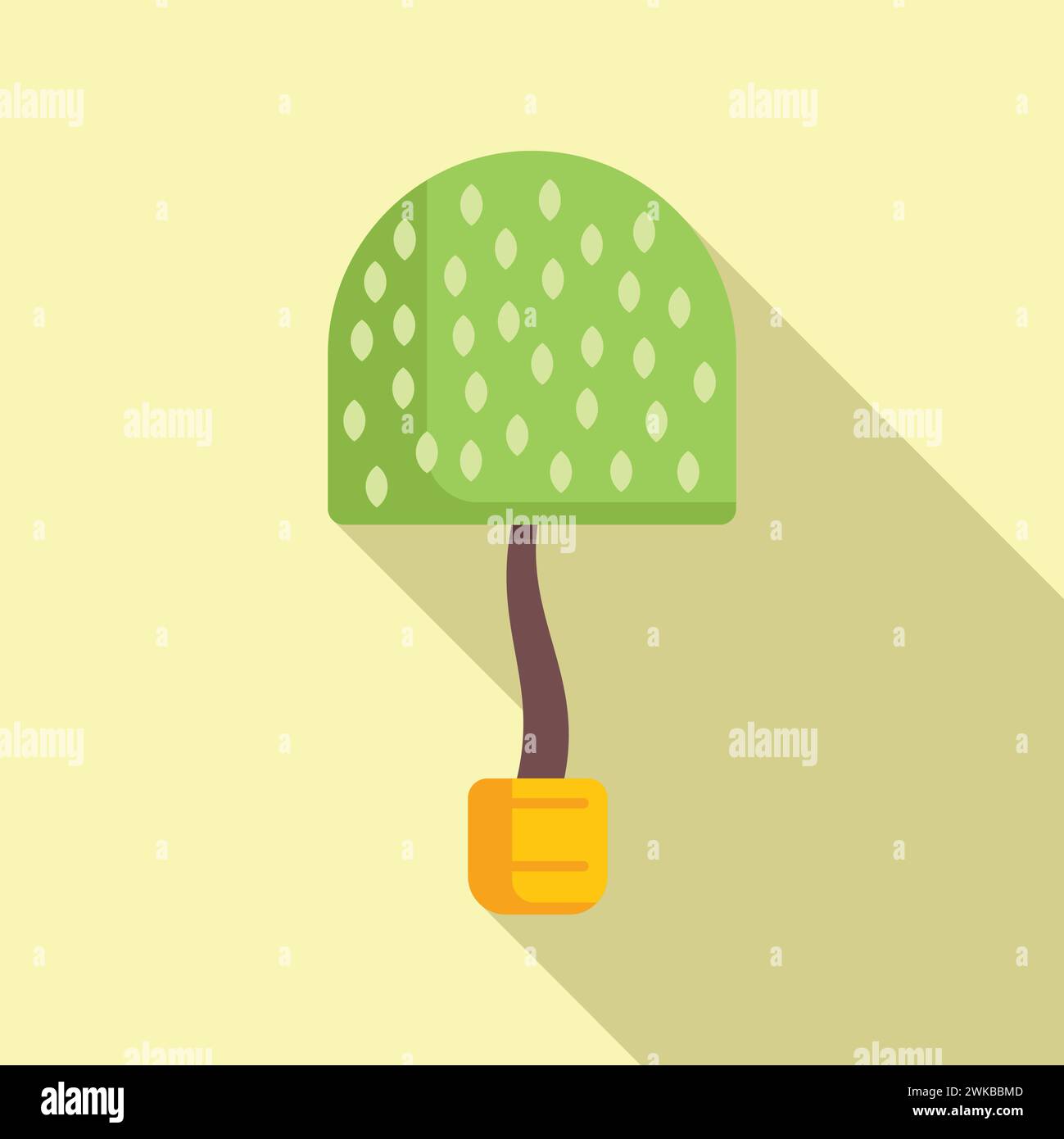 Edge tree pot icon flat vector. Garden trimming. Safety blade branch ...