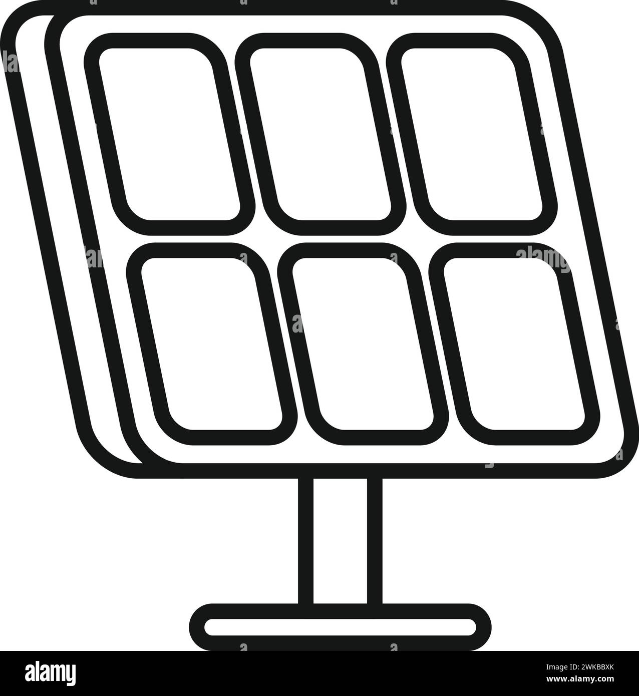 Module solar panel icon outline vector. Fixture light. Power charge ...