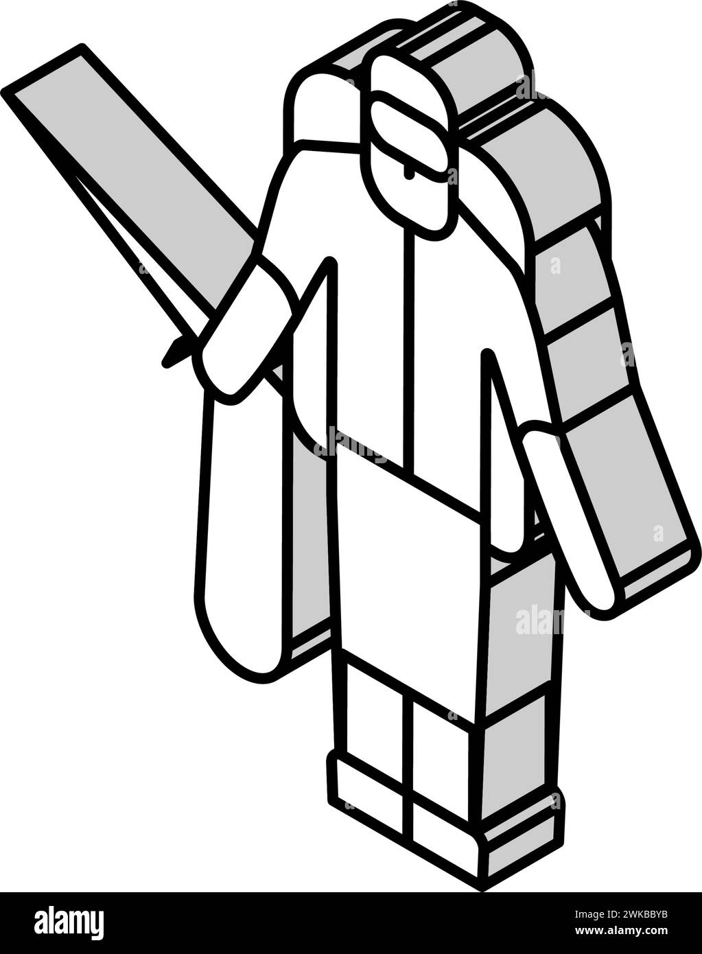 sprayer man isometric icon vector illustration Stock Vector Image & Art ...