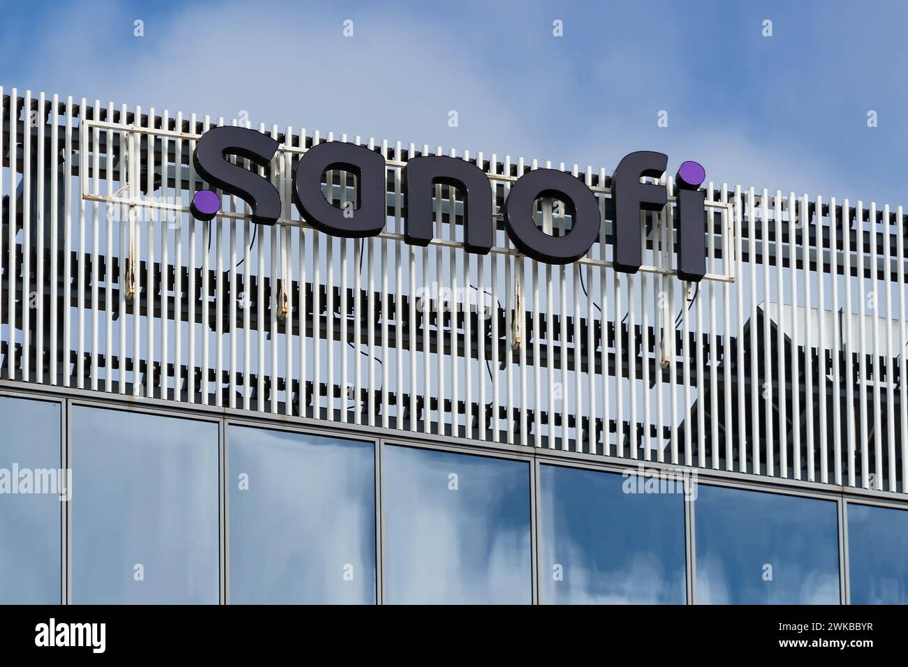 Bucharest, Romania - February 19, 2024: A logo of Sanofi, French ...