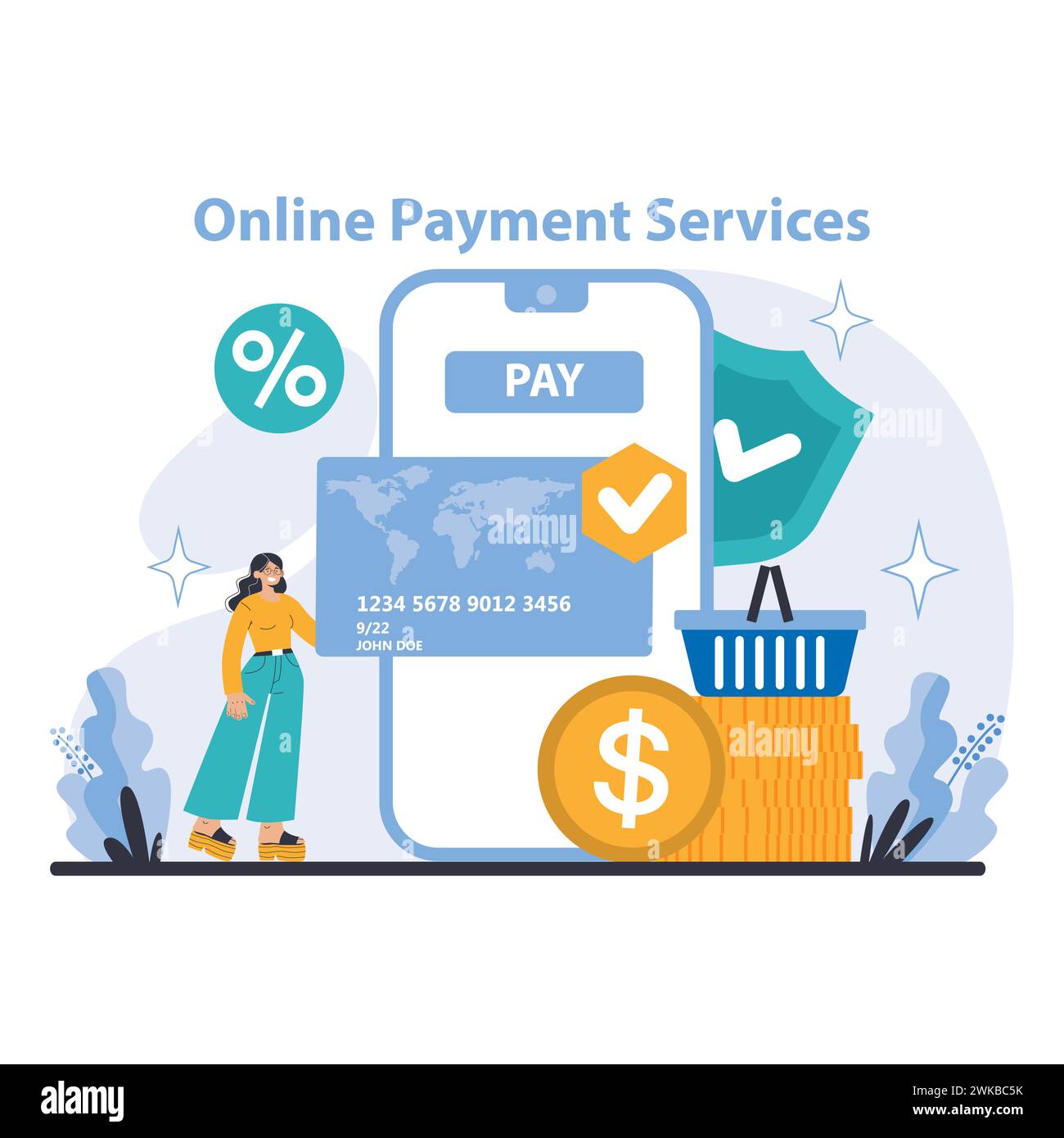 Secure payment solutions Stock Vector Images - Alamy