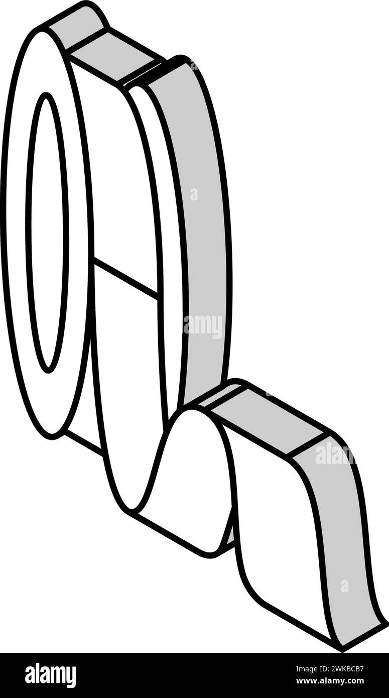 ribbon silk isometric icon vector illustration Stock Vector Image & Art ...