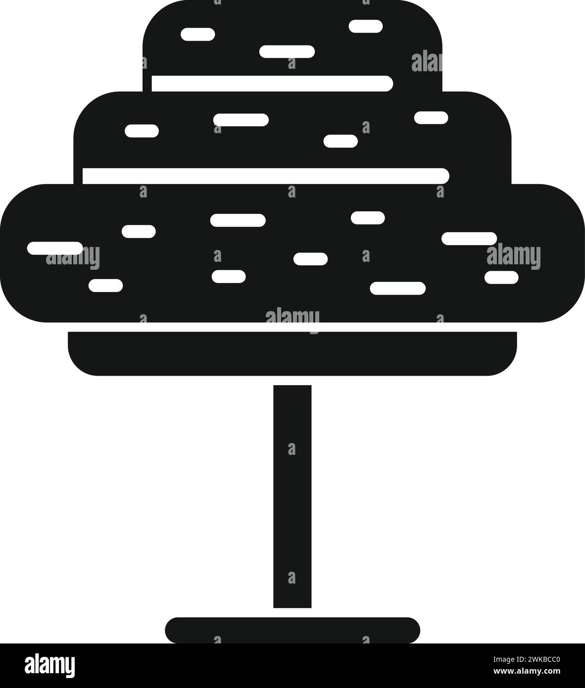 Cute trimmed tree icon simple vector. Working garden equipment ...