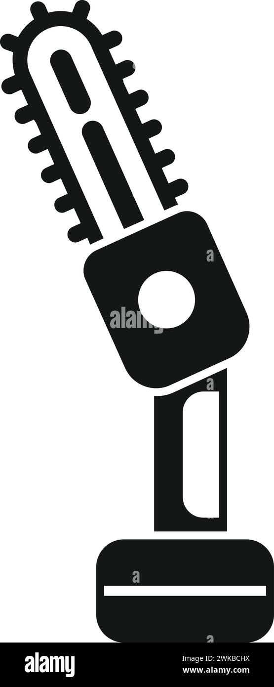 Tree trimming chainsaw icon simple vector. Work accessory. Power safety ...