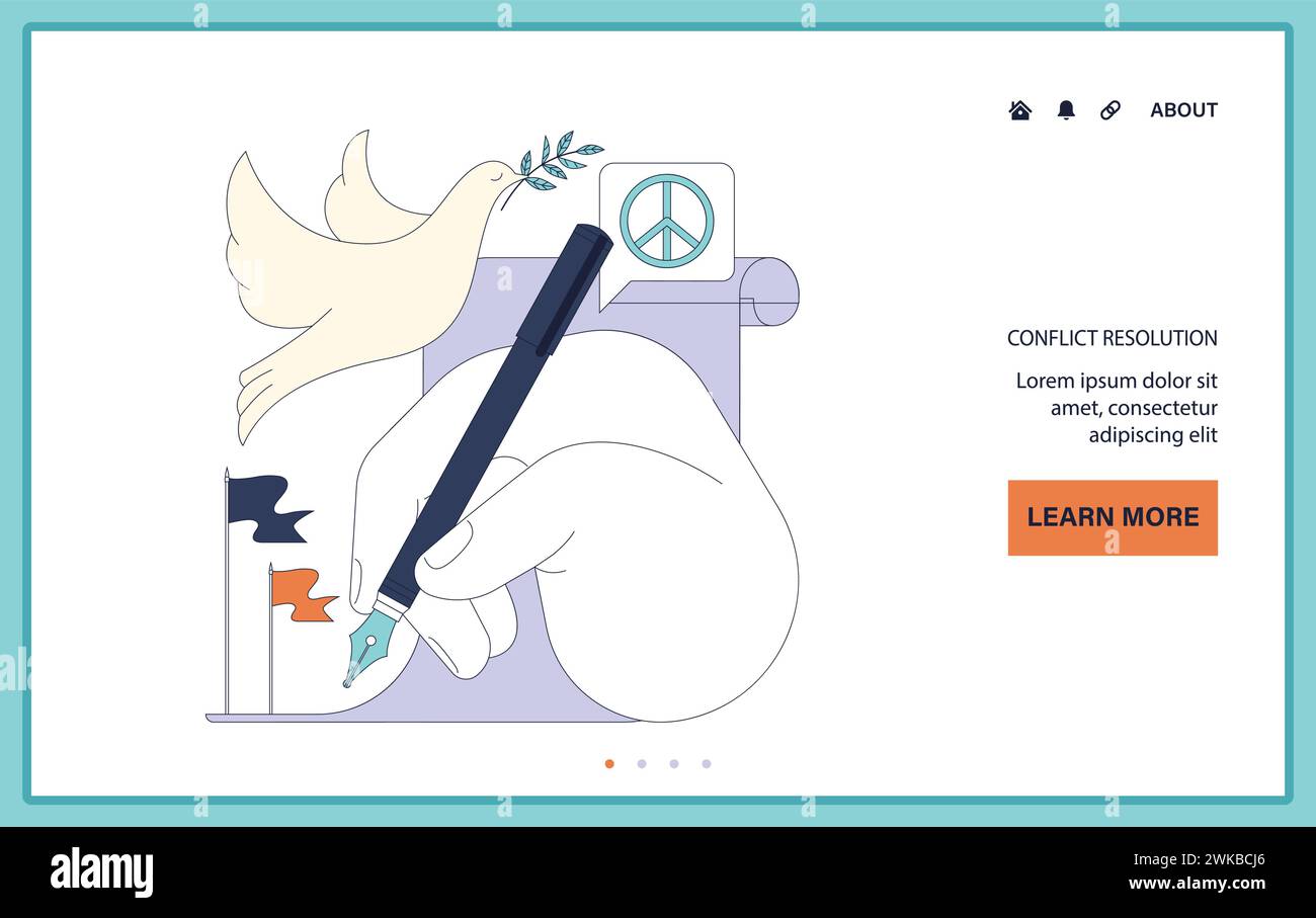 Political action web or landing. Peaceful conflict resolution. Hand ... Political action web or landing. Peaceful conflict resolution. Hand ...
