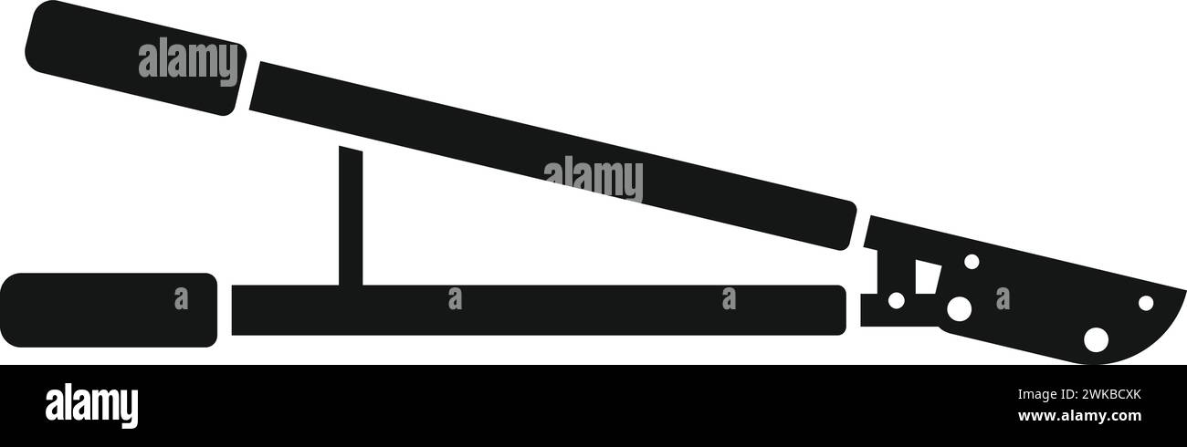 Pruning device icon simple vector. Garden work trim. Cutting edge limb ...