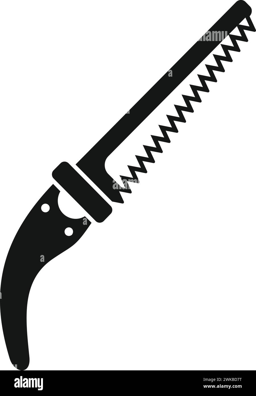 Handle saw icon simple vector. Working garden trim. Power safety task ...