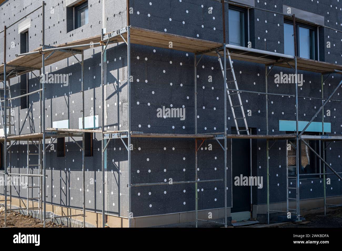 modern thermal insulation materials. building New House in process ...