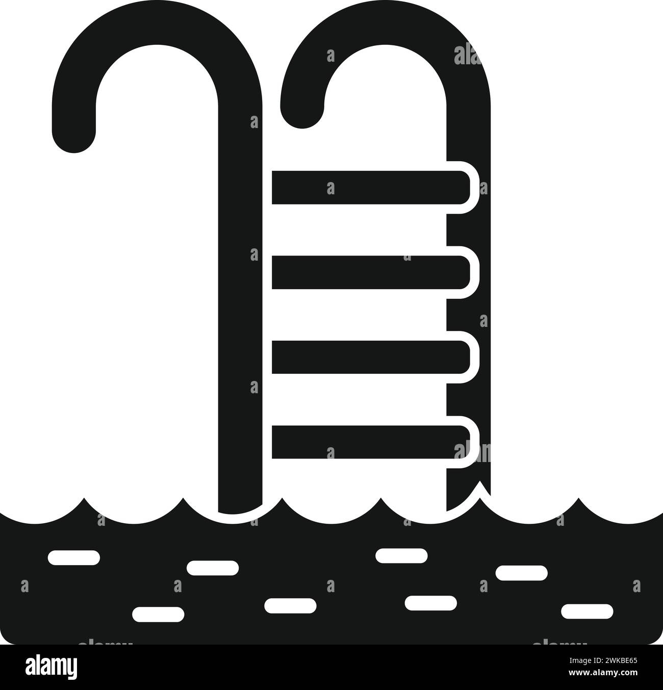 Water pool ladder icon simple vector. Dive exercise. Deep vacation ...