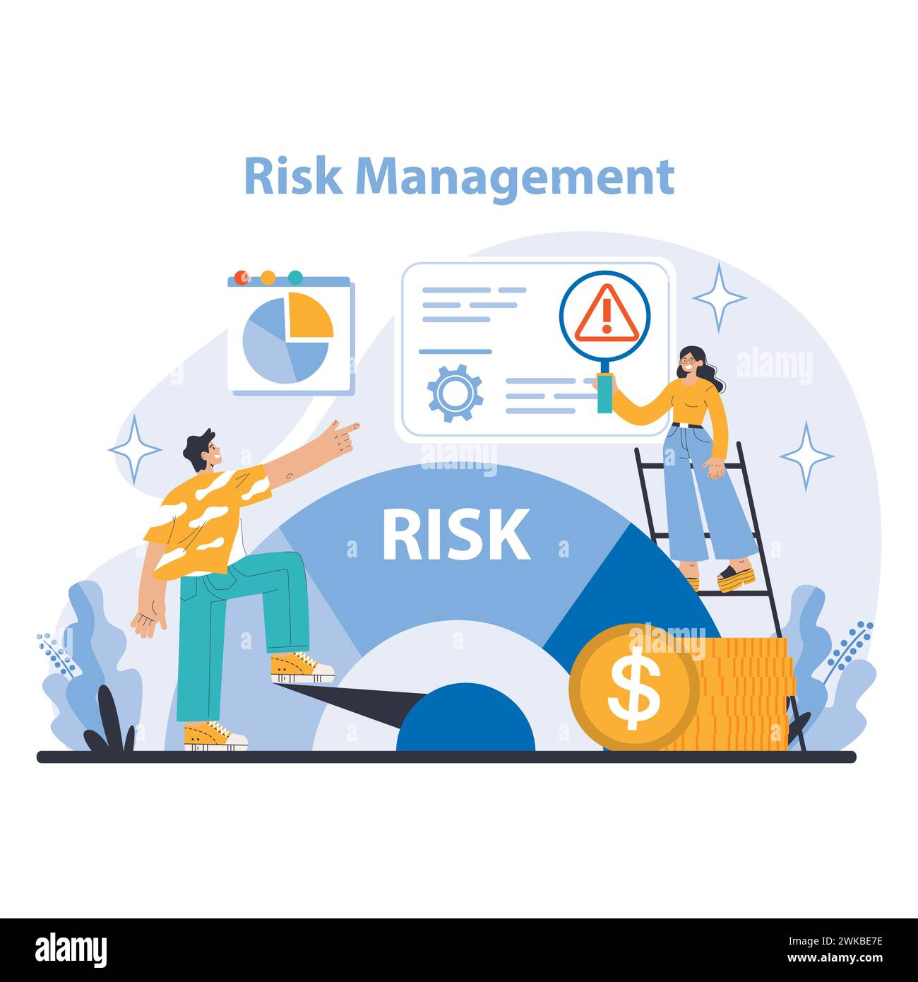 Strategy and management concept. Detailed risk assessment and ...
