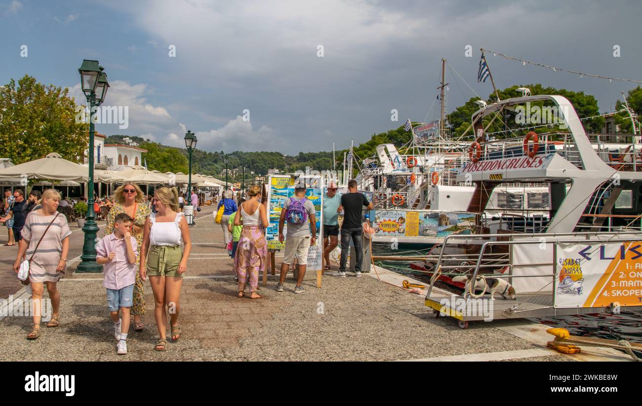 Skiathos island, Greece - August 25th 2022 - Photos of the port, city ...
