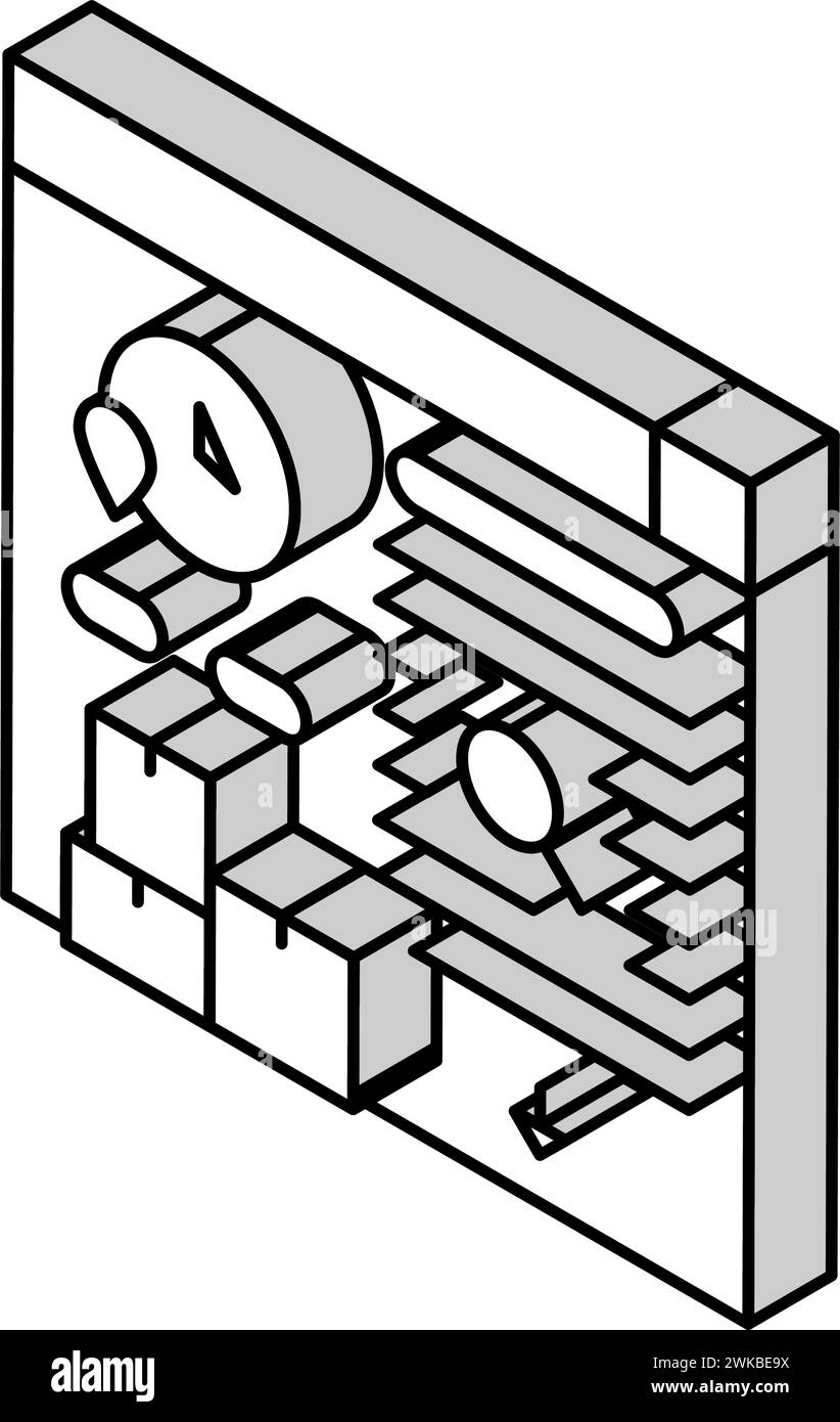 inventory movement history report isometric icon vector illustration ...