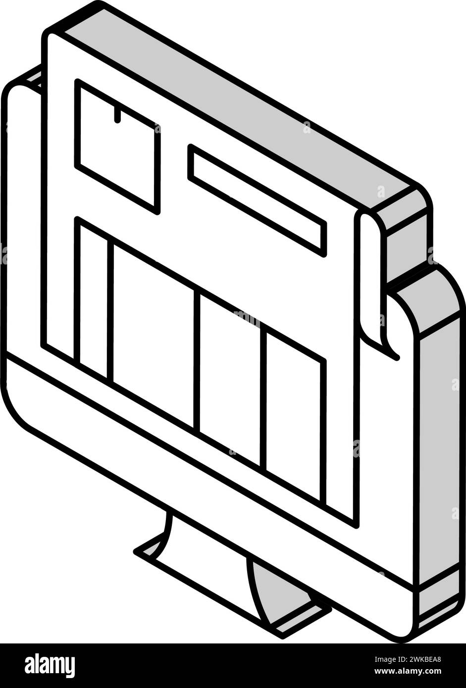 inventory report isometric icon vector illustration Stock Vector Image ...