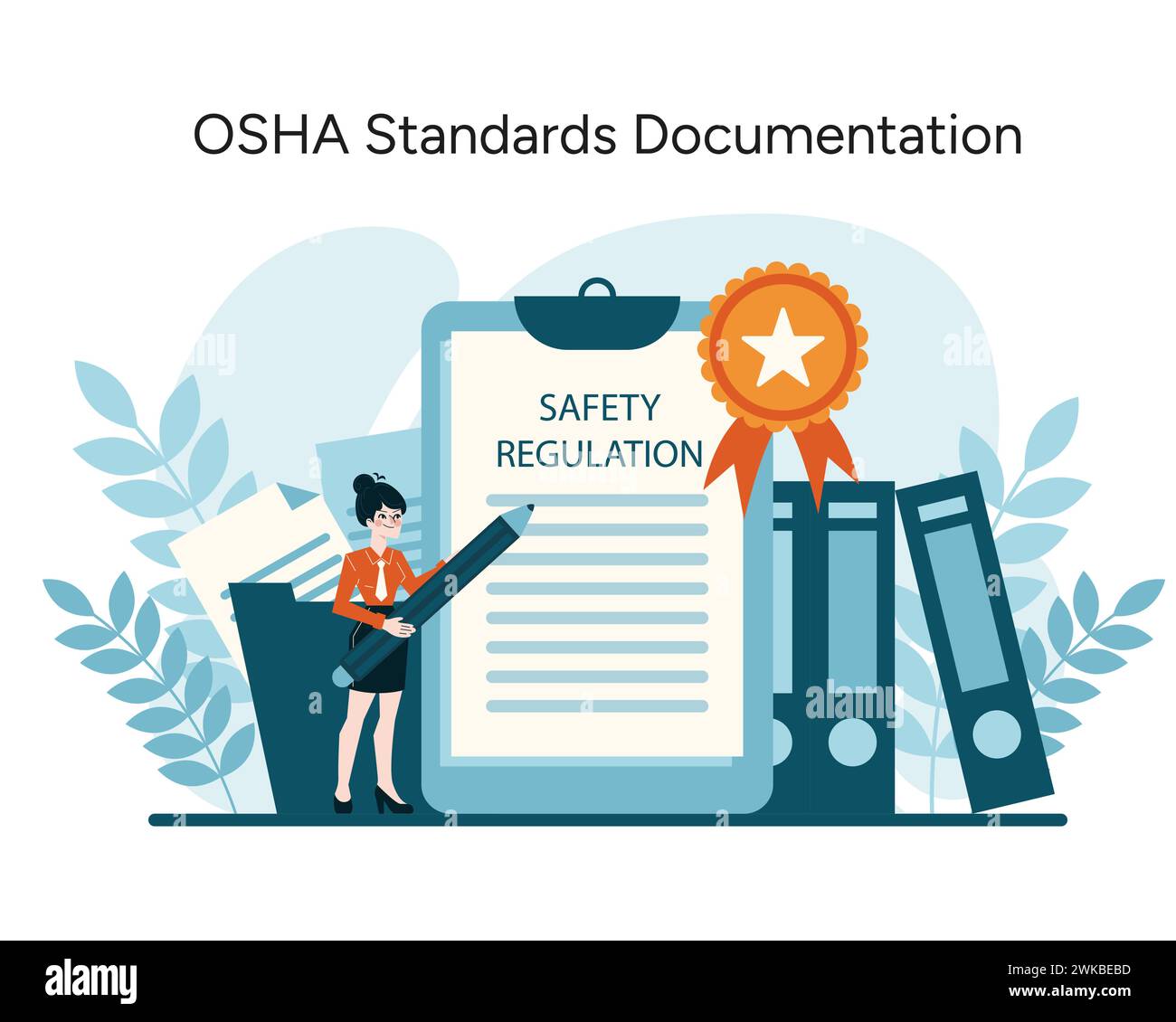 OSHA Standards Documentation vector. A professional ensuring rigorous ...