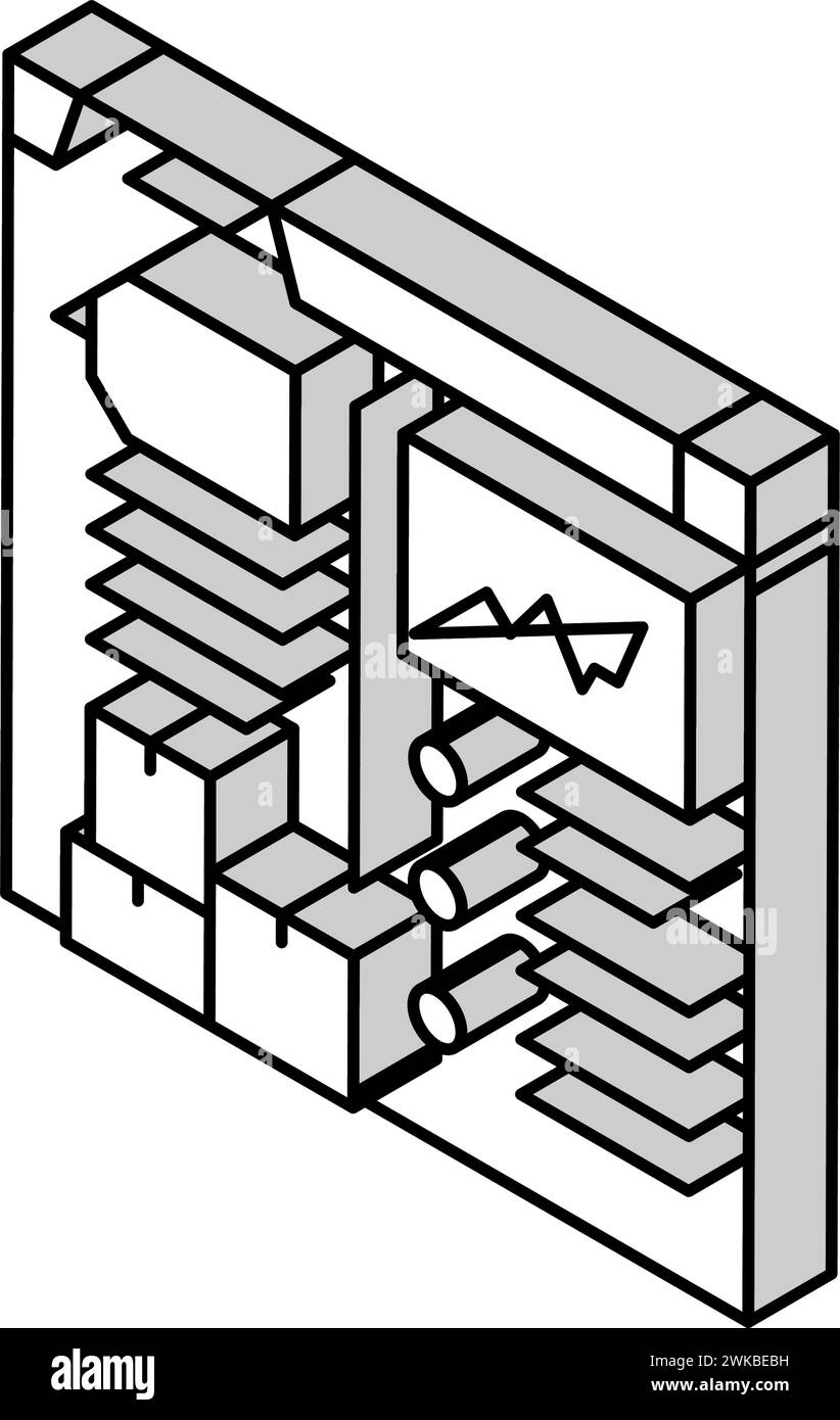 stock levels report isometric icon vector illustration Stock Vector ...