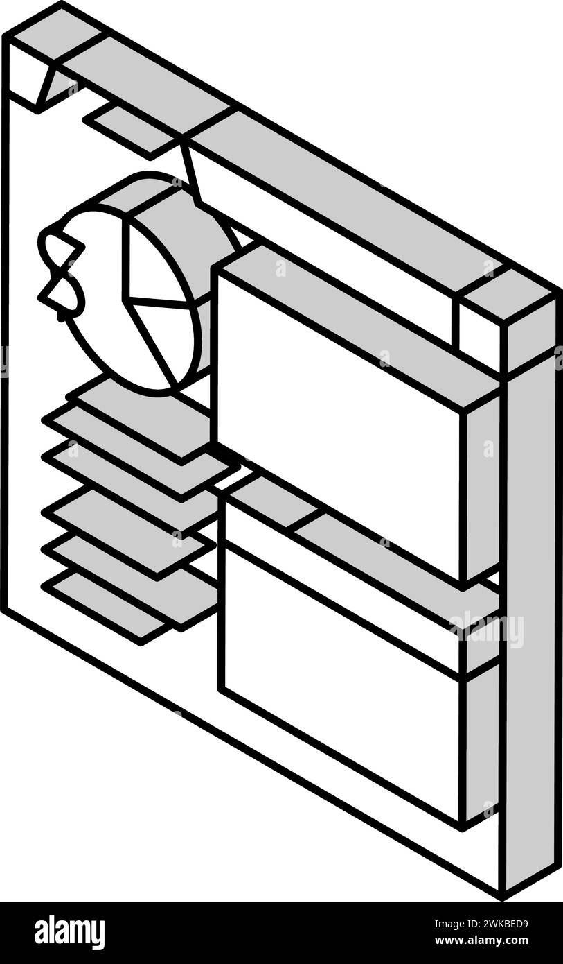 sales report isometric icon vector illustration Stock Vector Image ...
