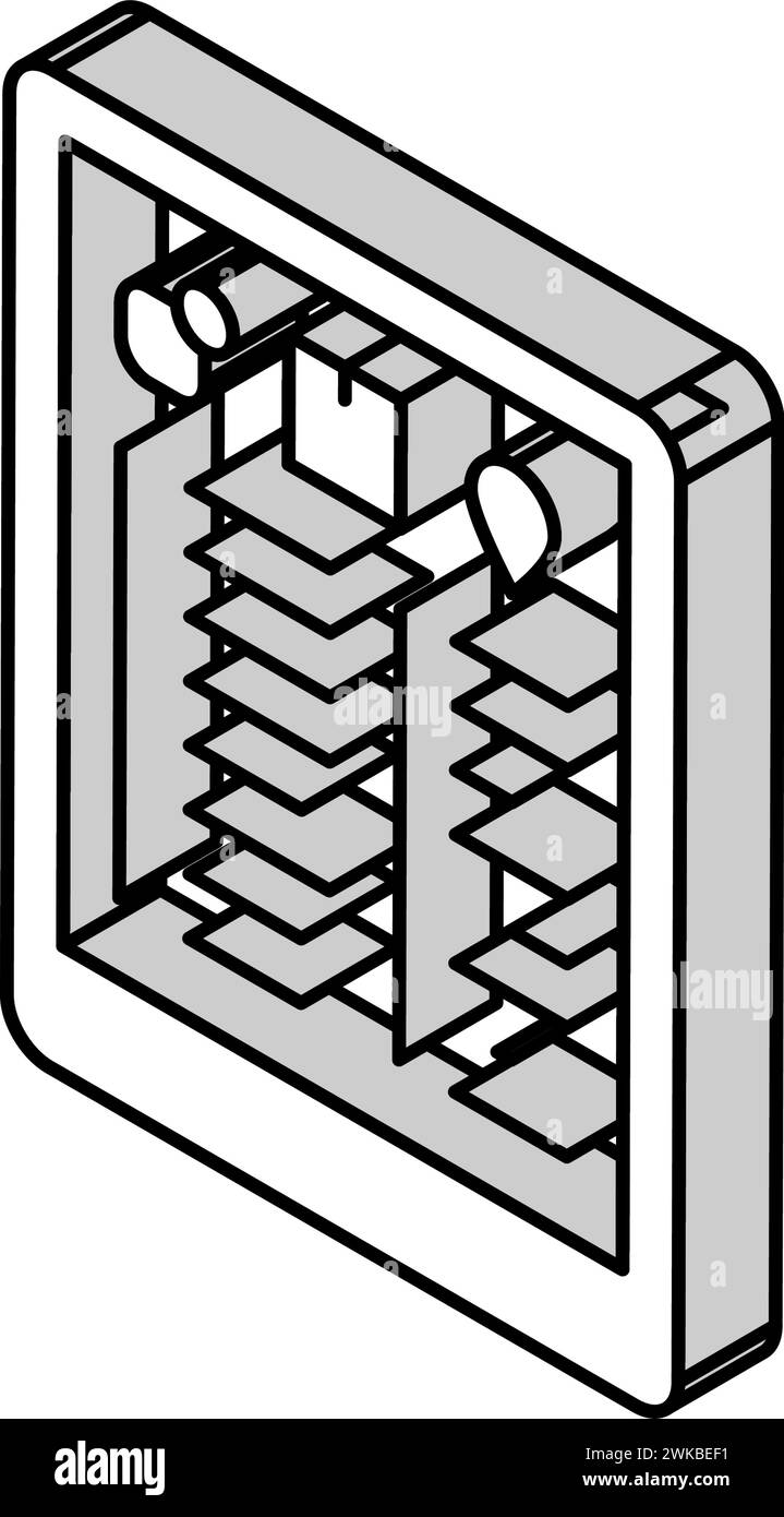 item list report isometric icon vector illustration Stock Vector Image ...