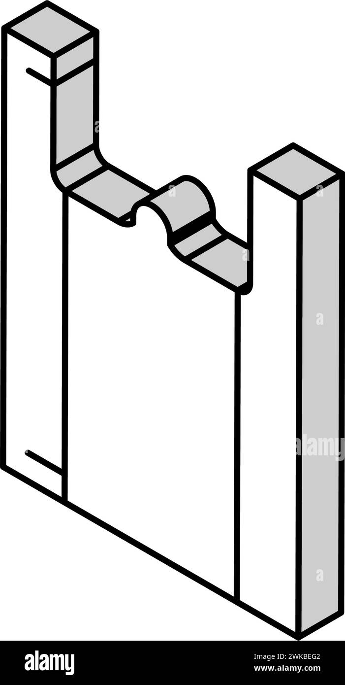 bag plastic isometric icon vector illustration Stock Vector Image & Art ...