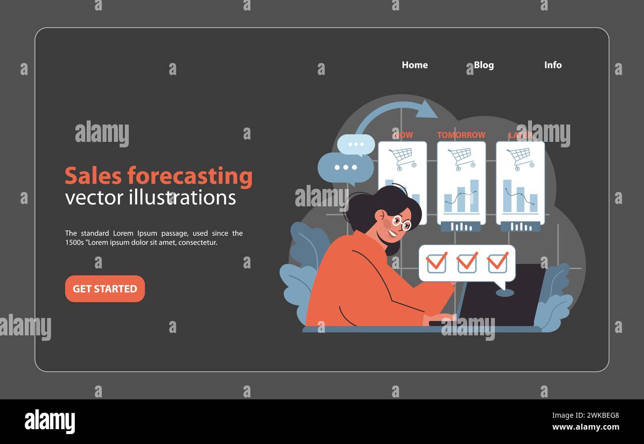 Demand forecasting online Stock Vector Images - Alamy