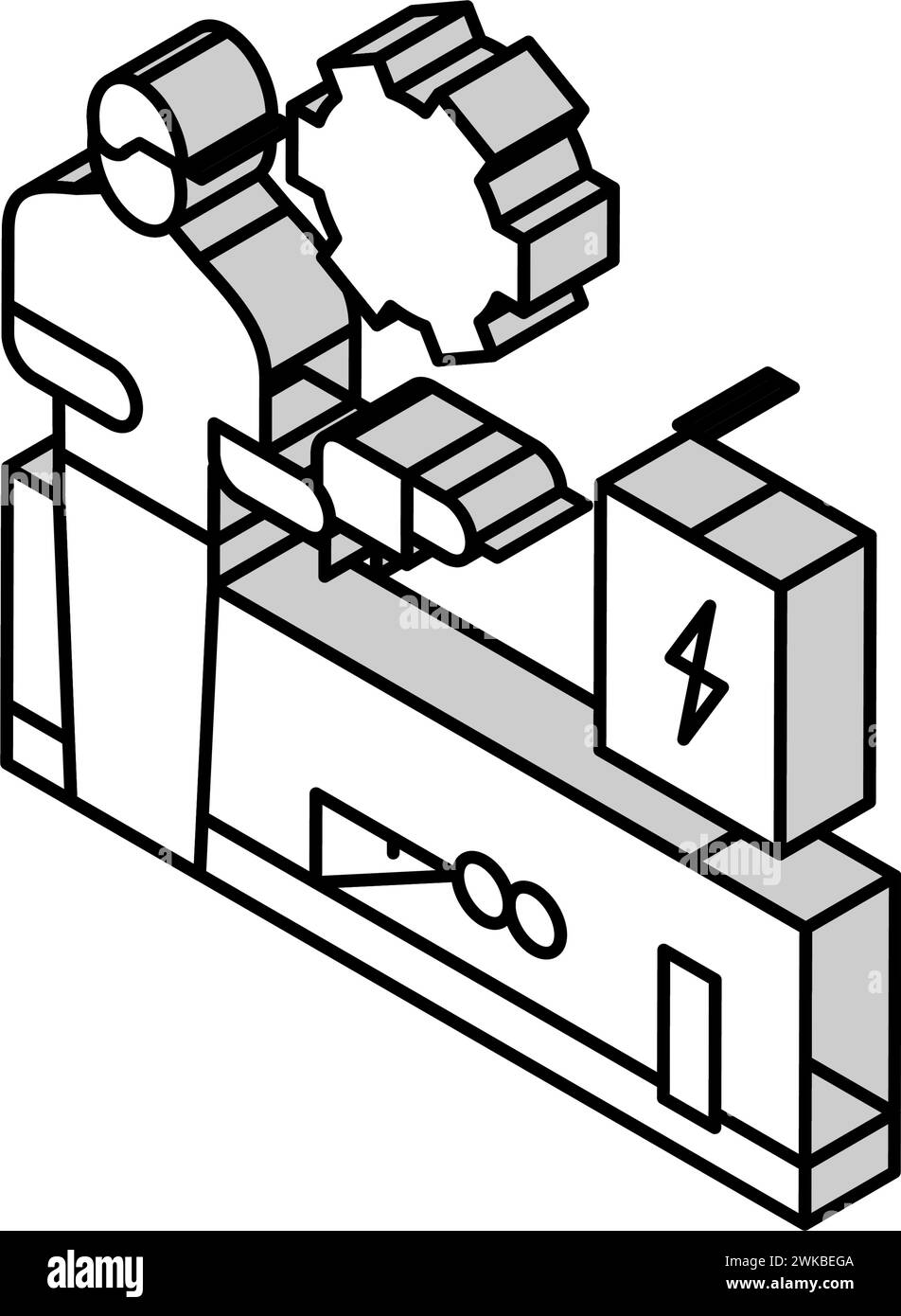 electrical rewiring isometric icon vector illustration Stock Vector ...