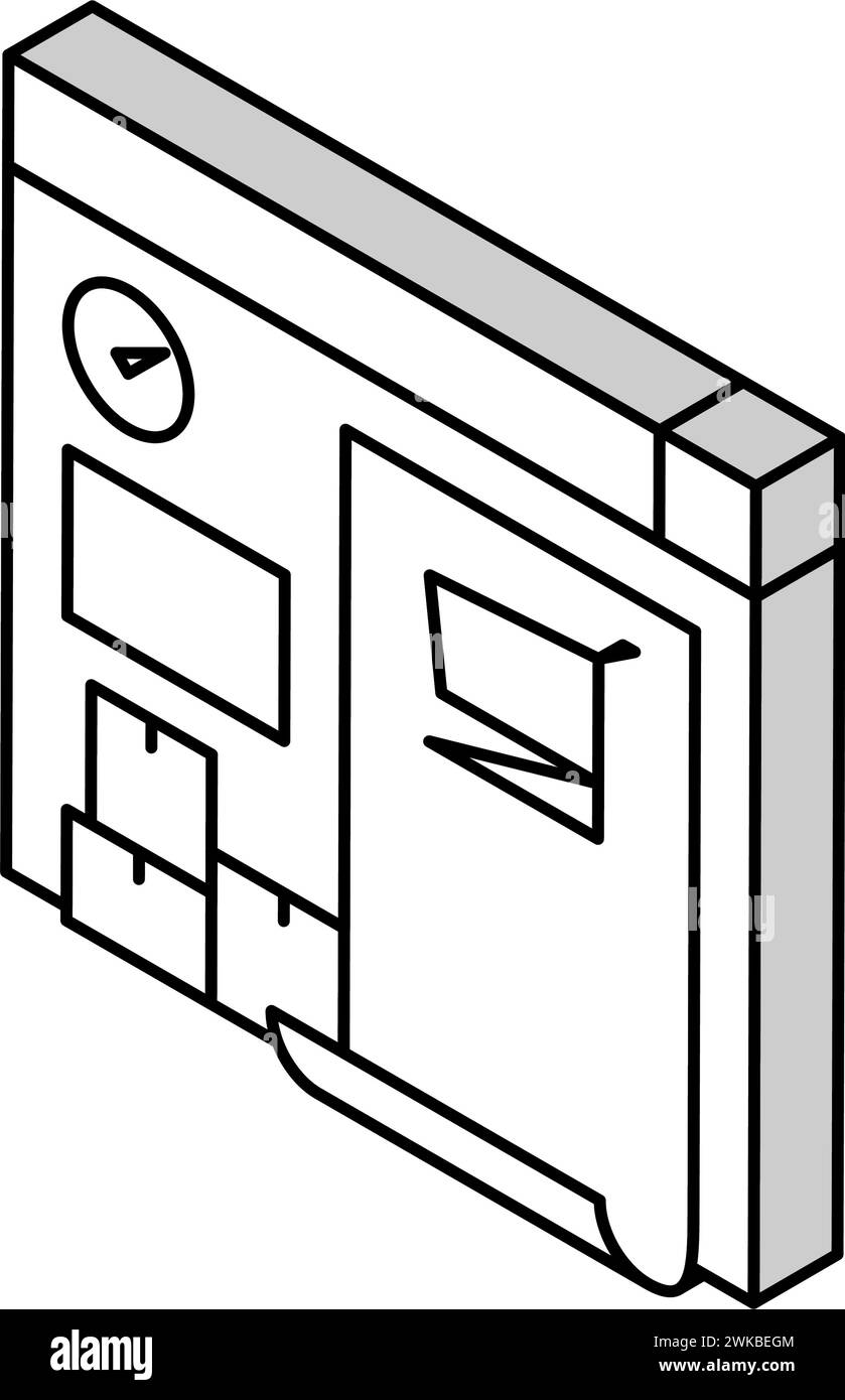purchase order report isometric icon vector illustration Stock Vector ...