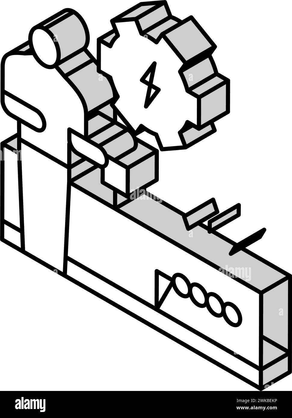 switches and sockets installation isometric icon vector illustration ...