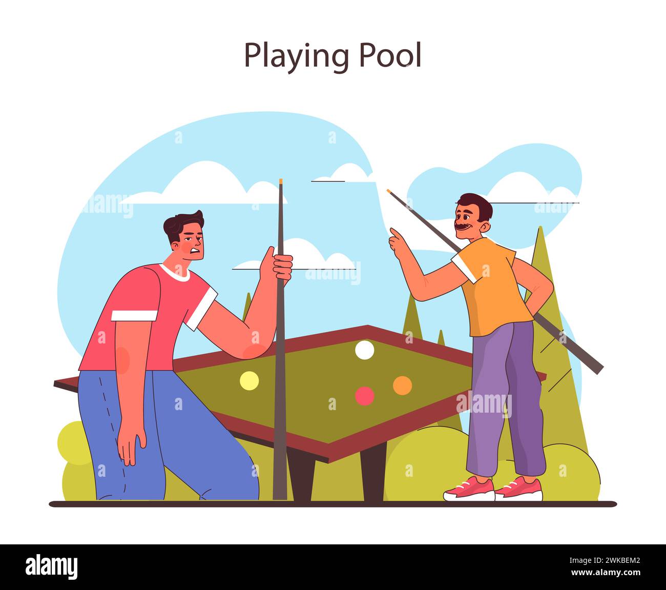 Billiards technique Stock Vector Images - Alamy