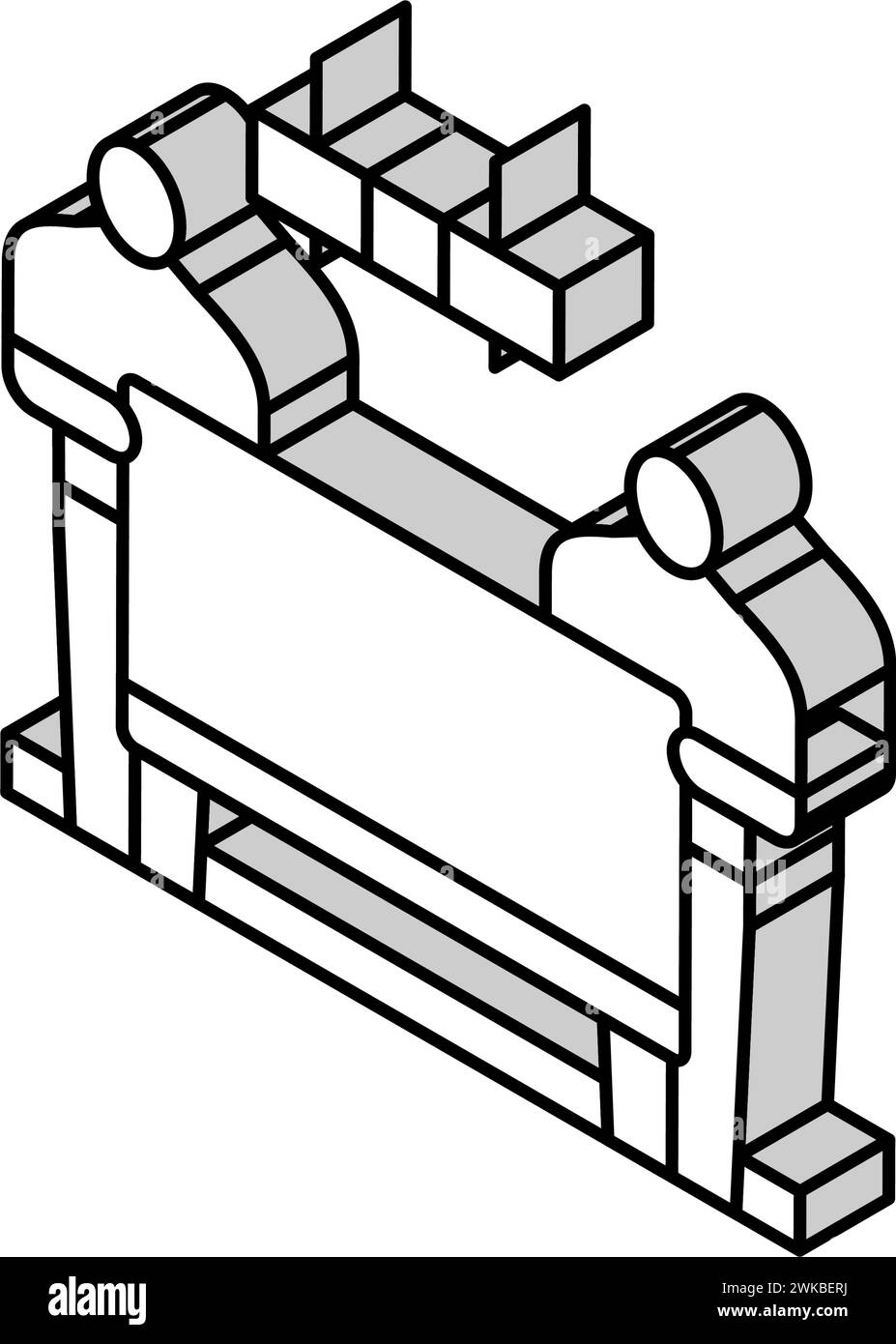 tv wall mounting isometric icon vector illustration Stock Vector Image ...