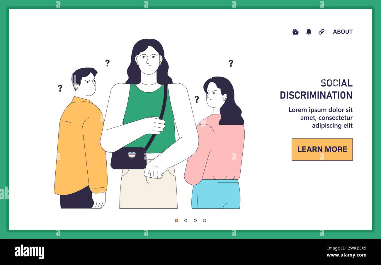 Gender transition negative side web or landing. Upset person facing a ...