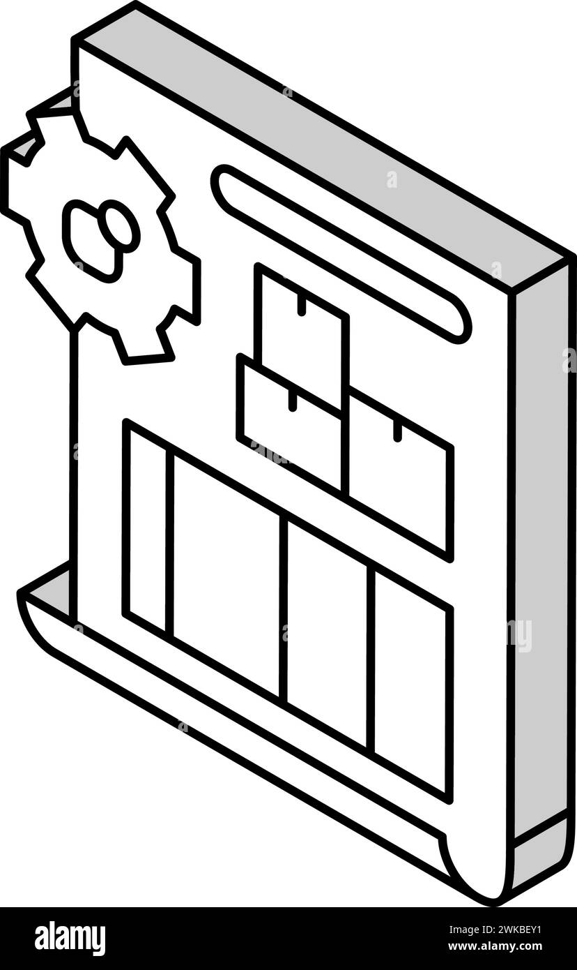 inventory adjustment report isometric icon vector illustration Stock ...