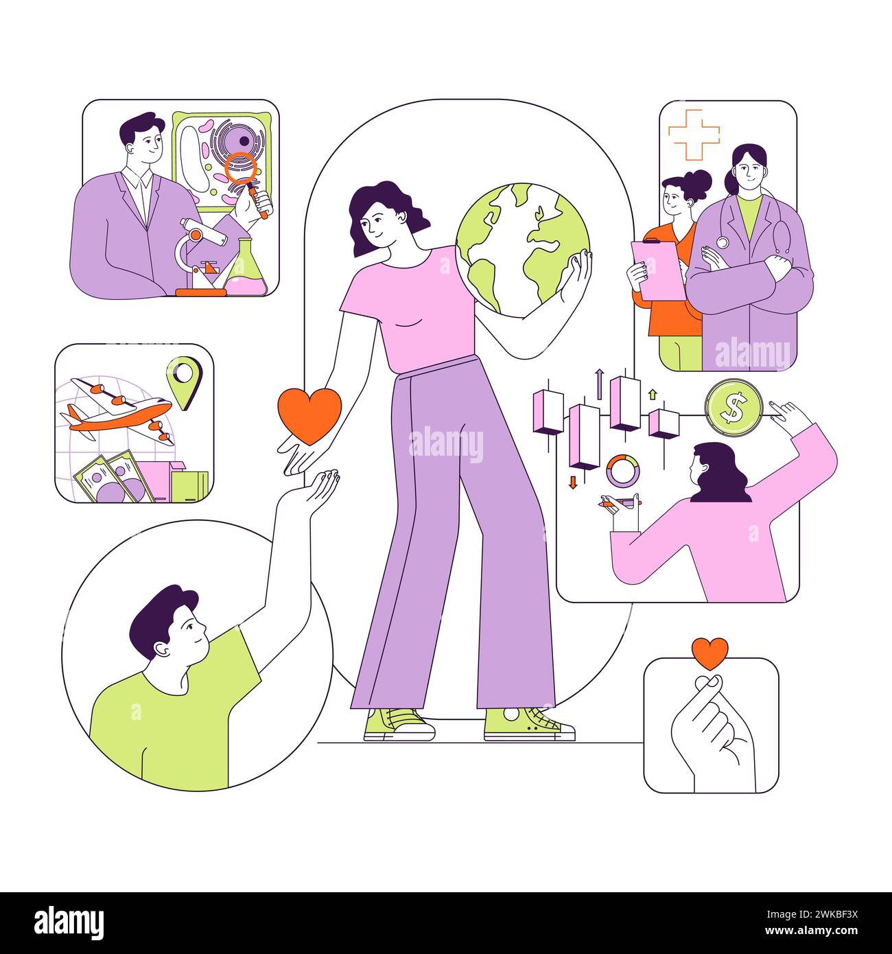 Globalization globalisation Stock Vector Images - Alamy