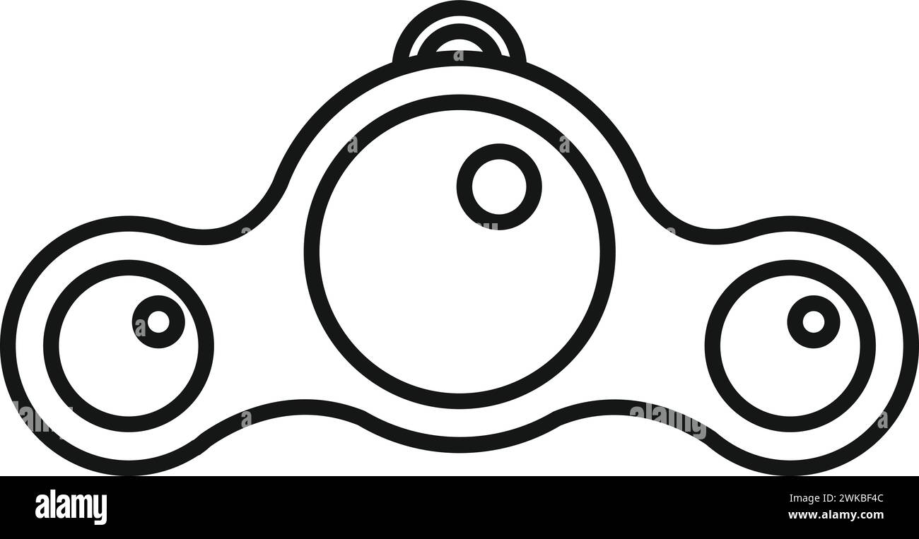 Trend finger point icon outline vector. Antistress toy. Wrap children ...