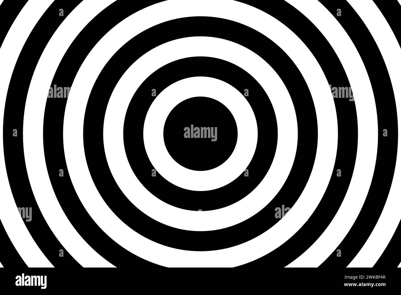 Black and white concentric circles background. Target, aim, pain point ...