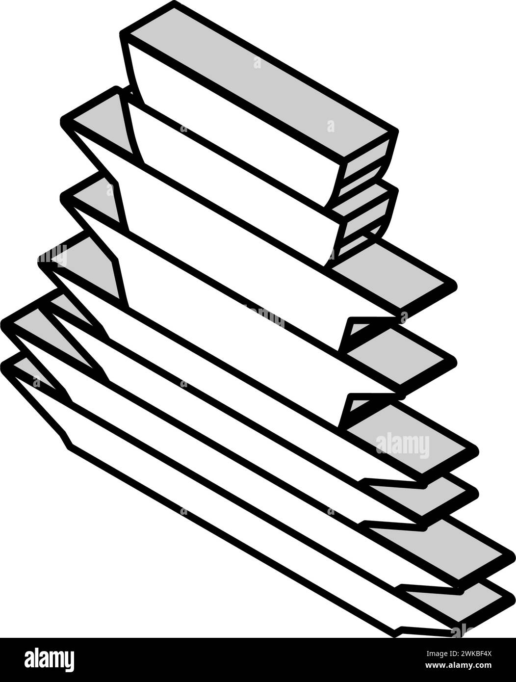 dinnerware plates isometric icon vector illustration Stock Vector Image ...