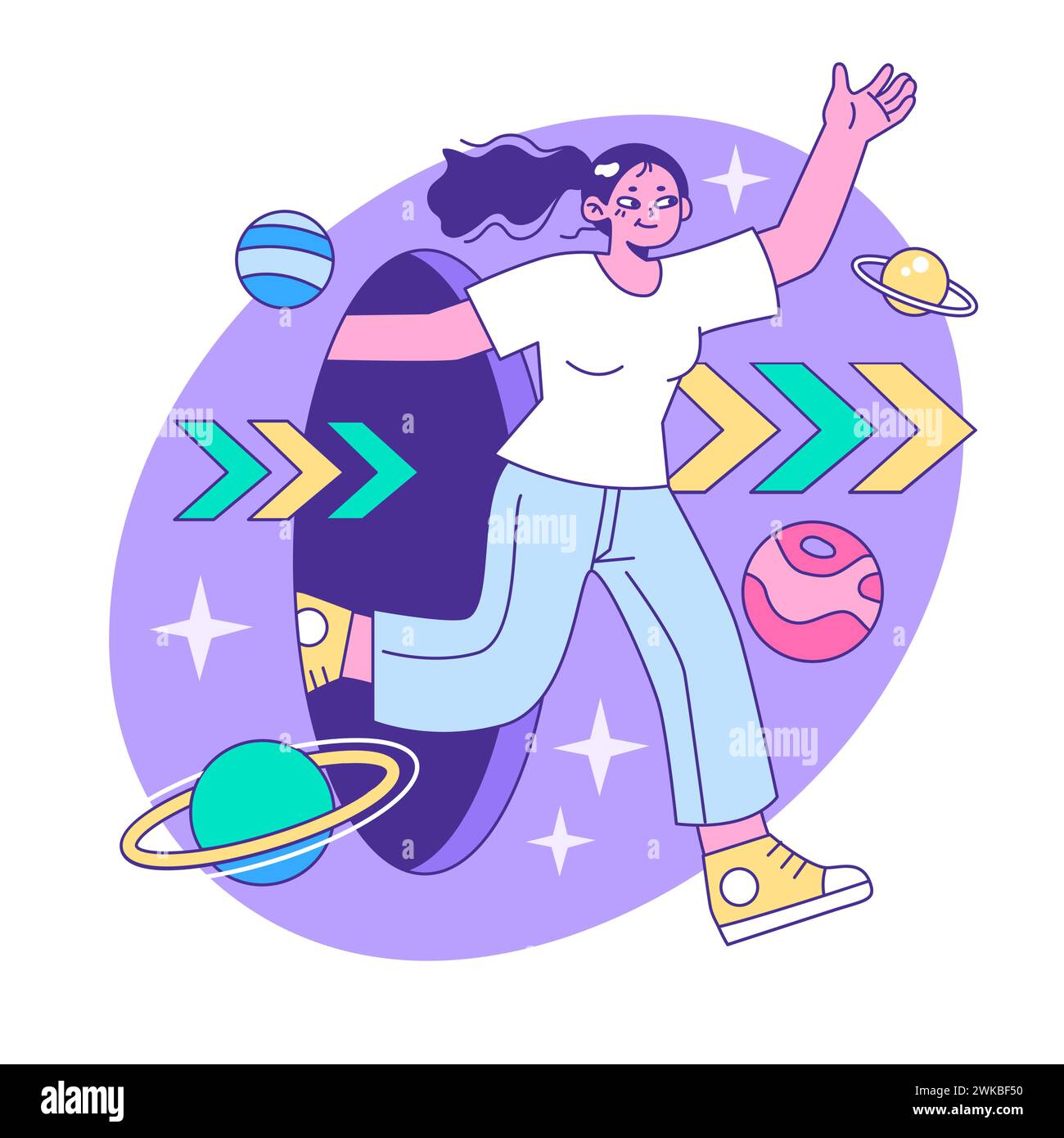 Metaverse. VR futuristic technology. Digital environment or online ...