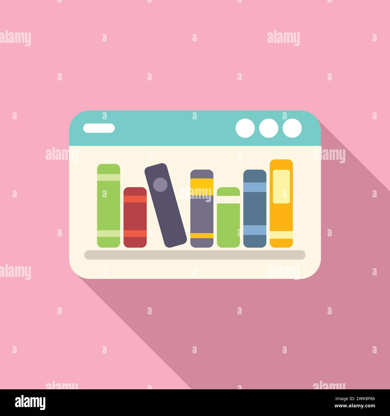 Online book store icon flat vector. Person guide. App internet monitor ...