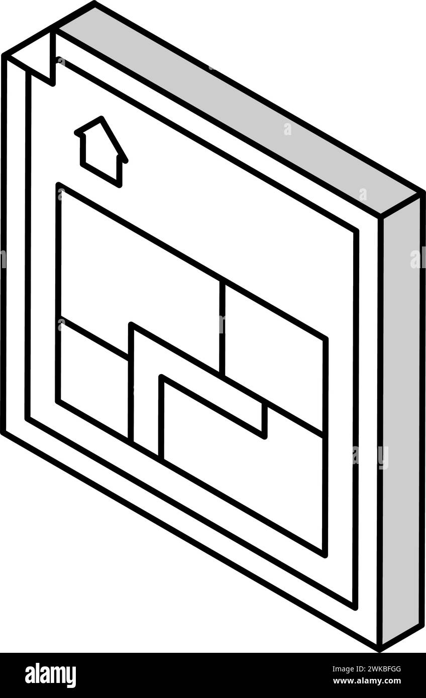 floor planning isometric icon vector illustration Stock Vector Image ...