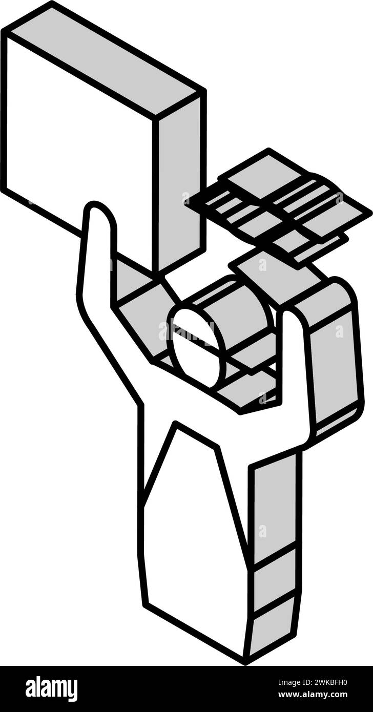 extractor fan replacement isometric icon vector illustration Stock ...