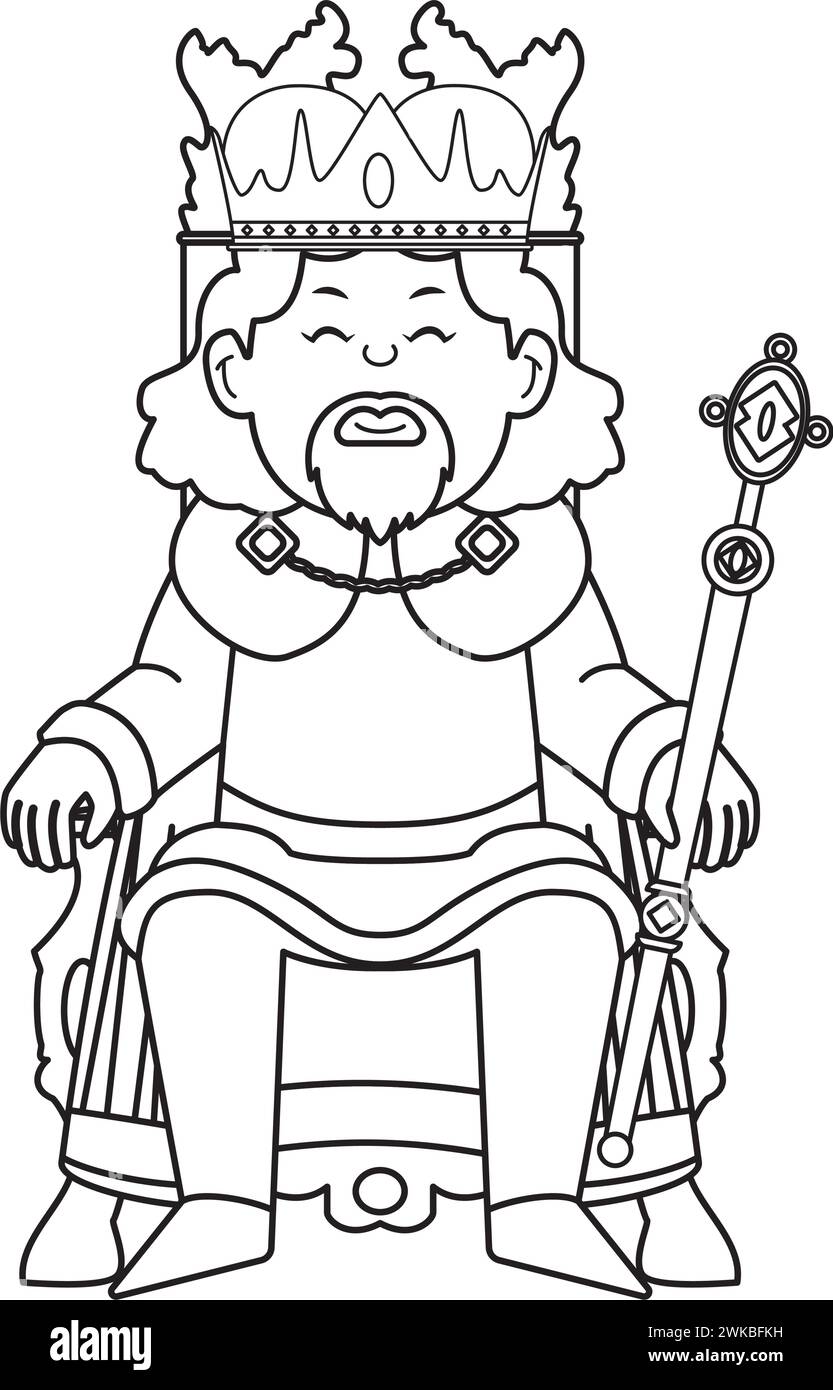 Cute king character with crown Vector Stock Vector Image & Art - Alamy