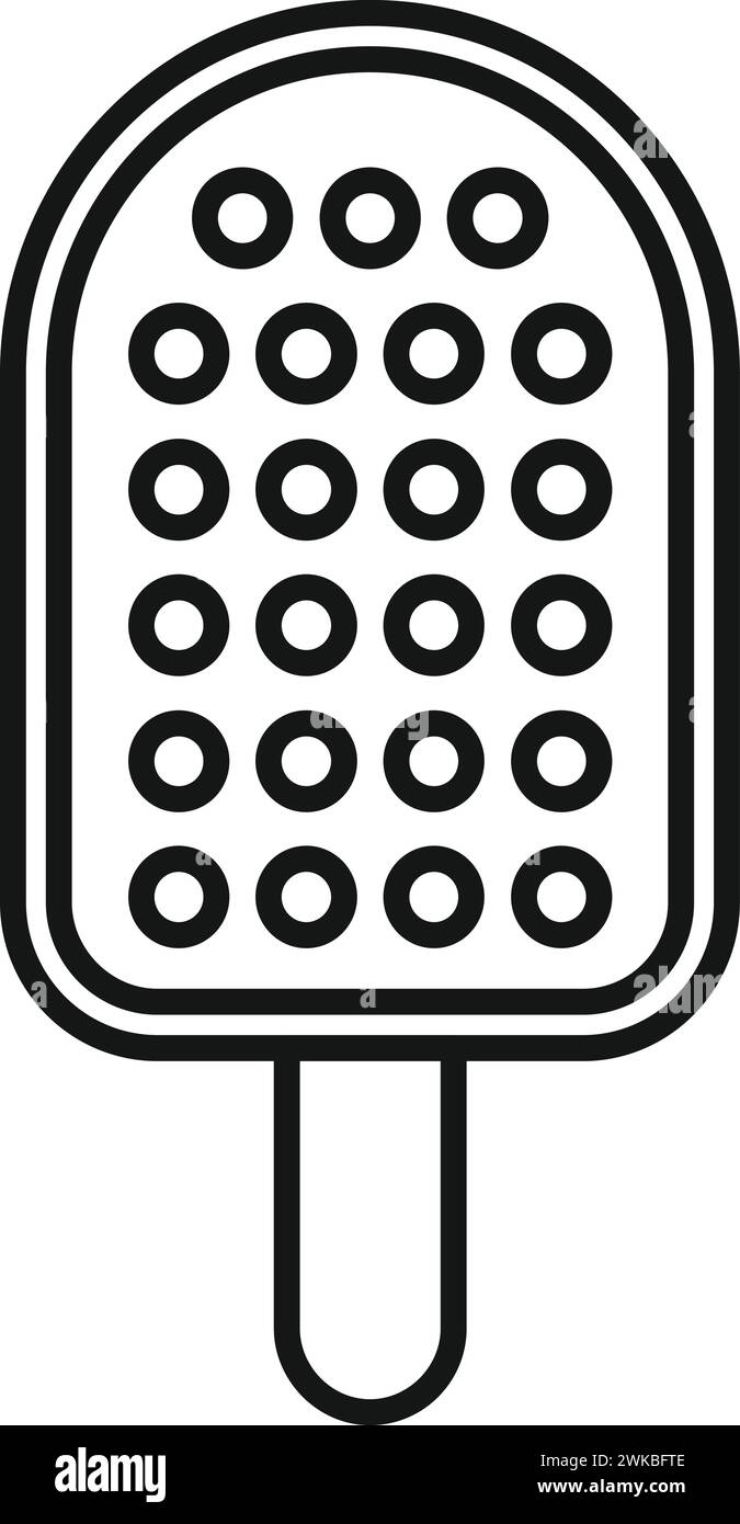 Pop it toy handle icon outline vector. Relief trend. Wrap children game ...