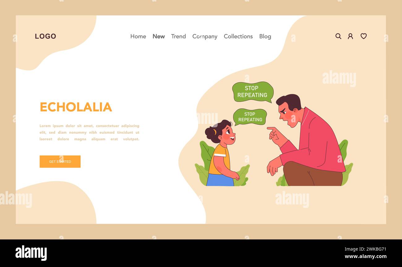 Capturing a moment of echolalia, this illustration gently portrays the ...